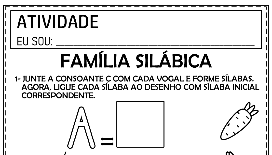 Atividade Pronta FamÍlia SilÁbica C A Arte De Ensinar E Aprender