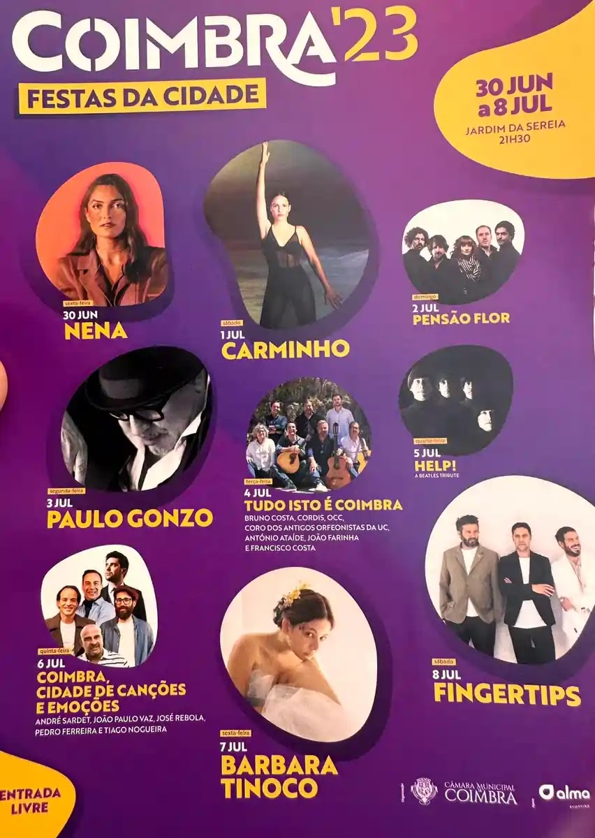 Cartaz Festas Da Cidade De Coimbra 2023 Programa