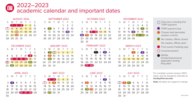 Osu Academic Calendar 2022 2023 Important Dates