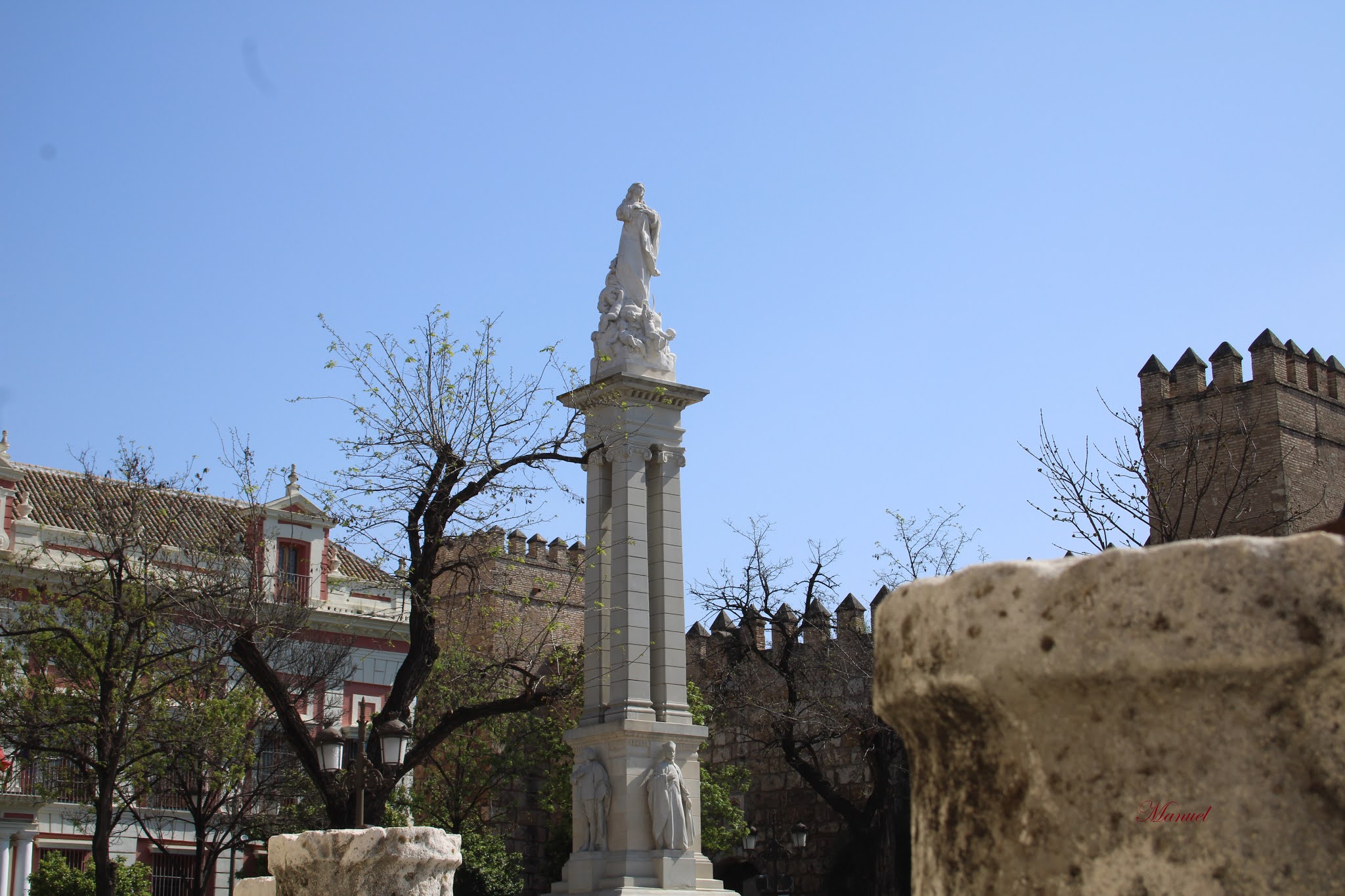 Fotos Y Postales Antiguas De Sevilla Monumento A La Purísima