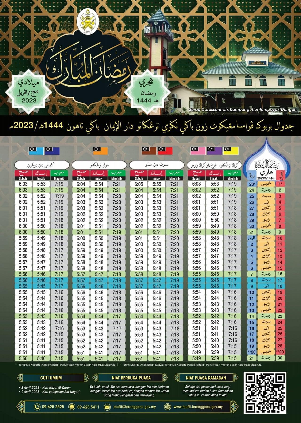 Jadual Berbuka Puasa Dan Imsak Terengganu 20231444h