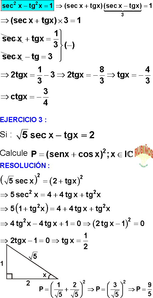 Identidades TrigonomÉtricas Ejercicios Resueltos Pdf