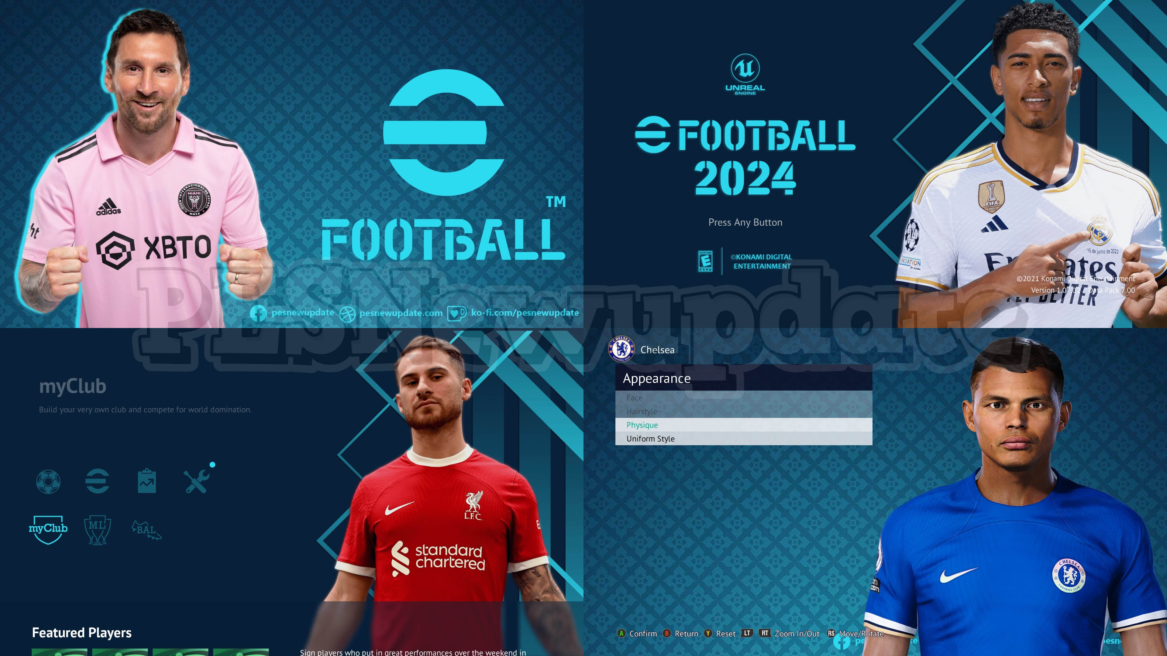 Pes 2021 Menu Efootball 2024 Navy Blue By Pesnewupdate ~ Pesnewupdate