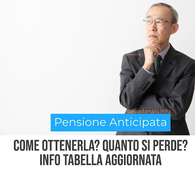 Come Ottenere Pensione Anticipata Quanto Si Perde Nuova Tabella