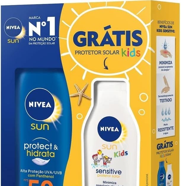 Kit Nivea Sun Protetor Solar Protect And Hidrata Fps50 200ml 4829r