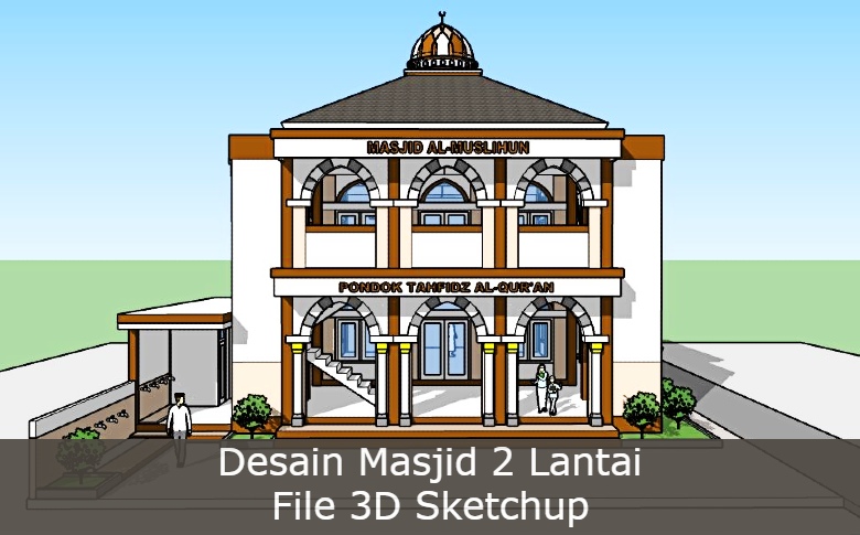 Download Gambar Desain Masjid 2 Lantai File 3d Sketchup Arsimedia