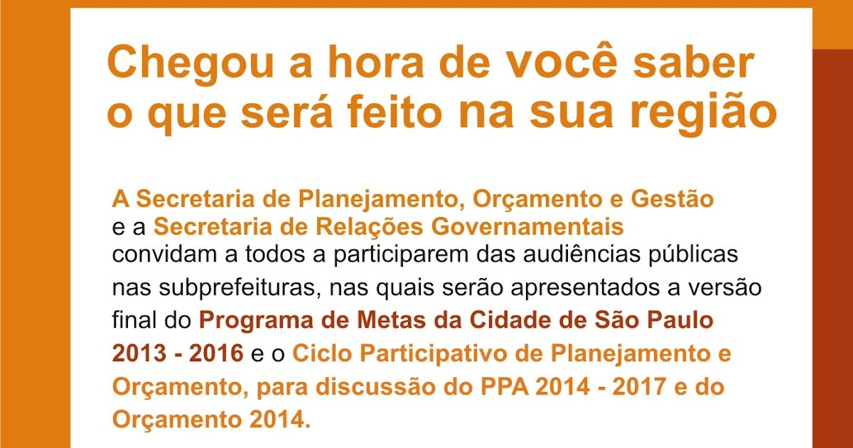 Pastoral Fé And Política Asp Convite Devolutivas Do Programa De Metas