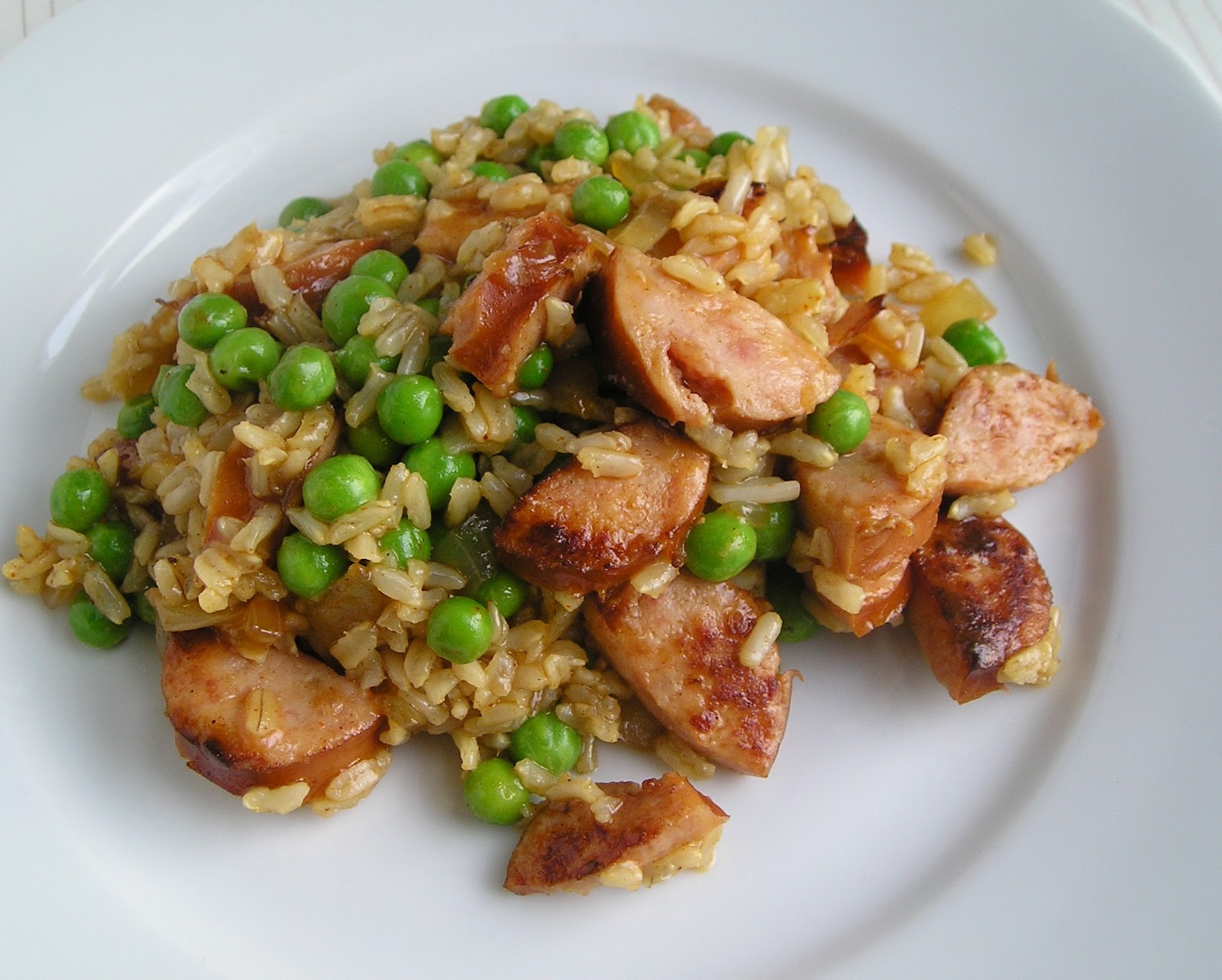 Smoked Sausage Peas And Rice Skillet ~ Edesias Notebook