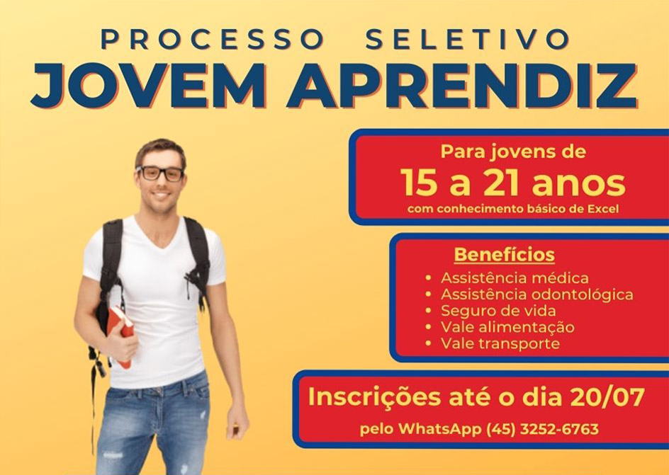 50 Vagas De Jovem Aprendiz Na área Administrativa E Industrial Estão