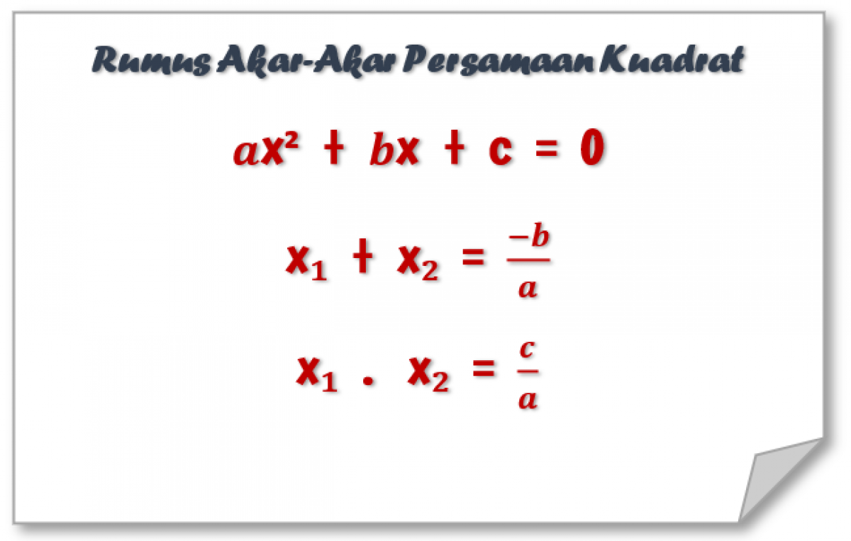 Pengertian Persamaan Kuadrat Rumus Dan Contoh Bospedia