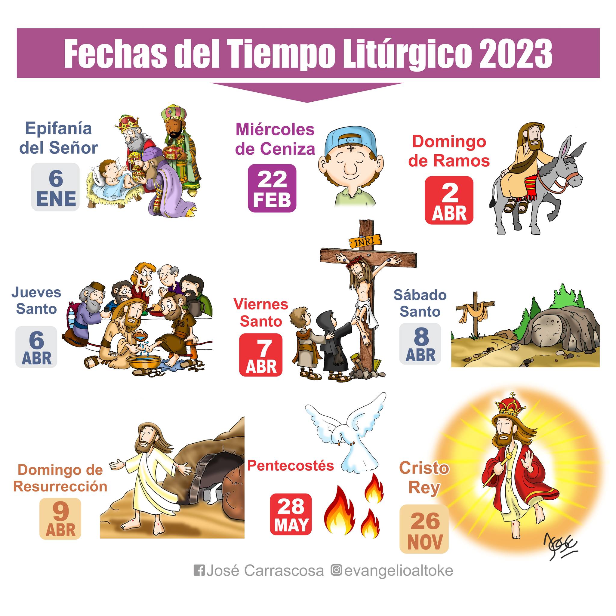 Religión Severo Ochoa Fechas Importantes Del Calendario Litúrgico