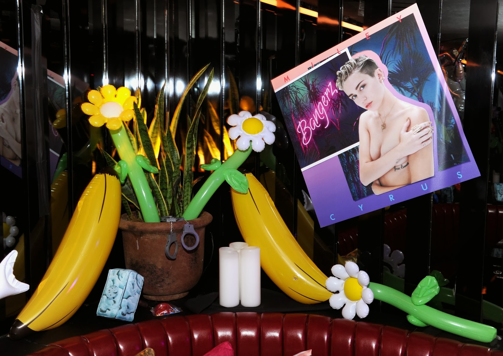 Miley Cyrus Wears Bra To Bangerz Album Release Party Photos