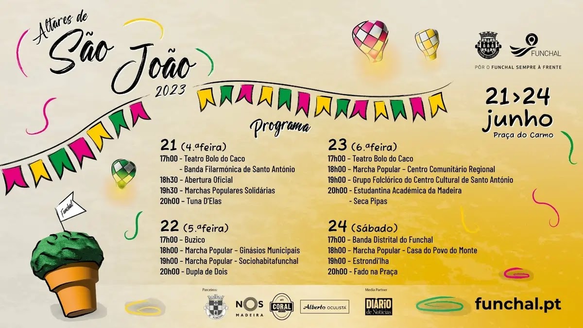 Cartaz Festa De São João 2023 Funchal Programa E Horários