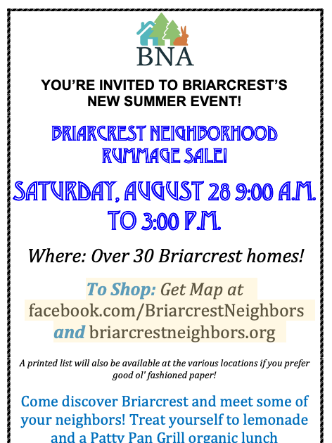 Shoreline Area News Briarcrest Neighborhood Rummage Sale Saturday