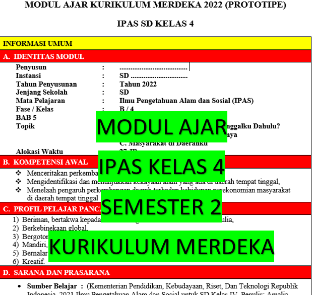 7 Modul Ajar Ipas Bab 7 Kelas 4 Dicariguru Modul Ajar