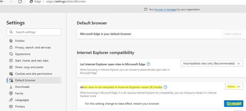 Enable Internet Explorer Ie Compatibility Mode In Microsoft Edge