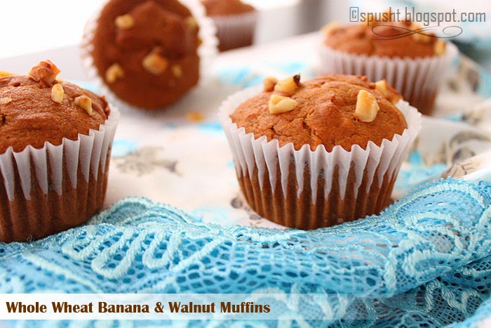 Spusht Whole Wheat Eggless Banana And Walnut Muffins Eggless Baking