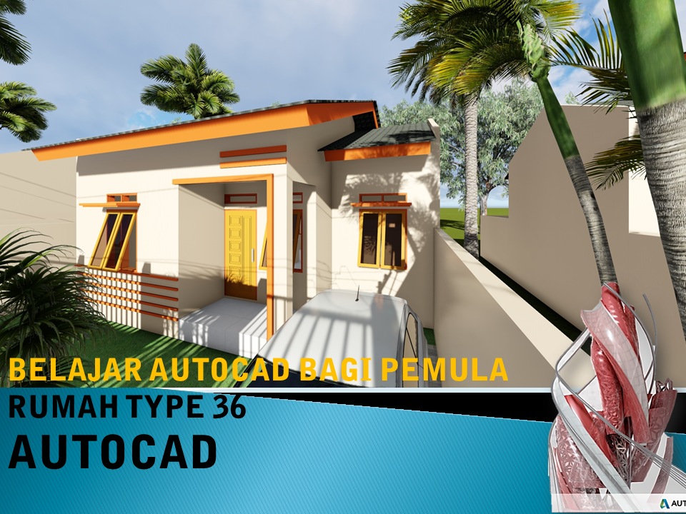 Belajar Membuat Denah Rumah Type 36 Autocad Bahasa In