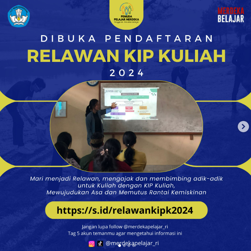 Dibuka Pendaftaran Relawan Kip Kuliah Merdeka Tahun 2024 Peluang Terkini