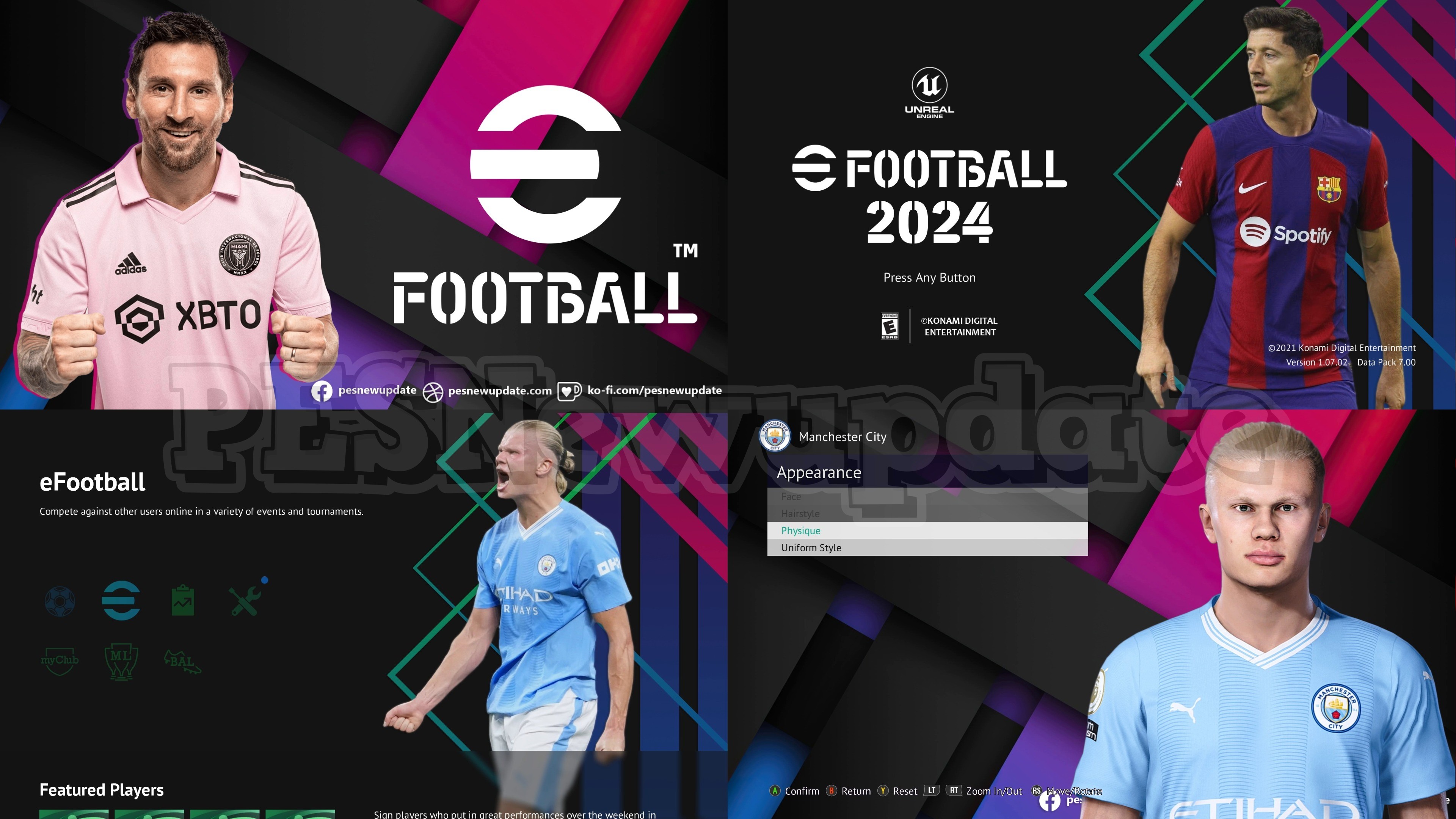 Pes 2021 Menu Efootball 2024 Navy Blue By Pesnewupdat