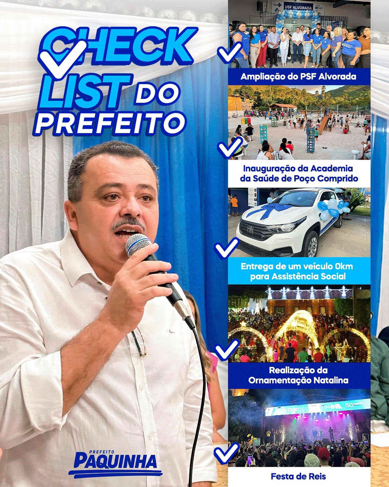 Blog Do Djalma Lopes Chec List Do Prefeito De Macaparana Paulo