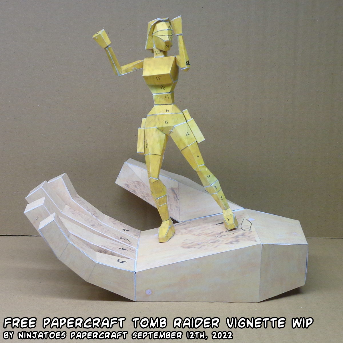 Ninjatoes Papercraft Weblog Free Papercraft Tomb Raider 1 Midas Lara