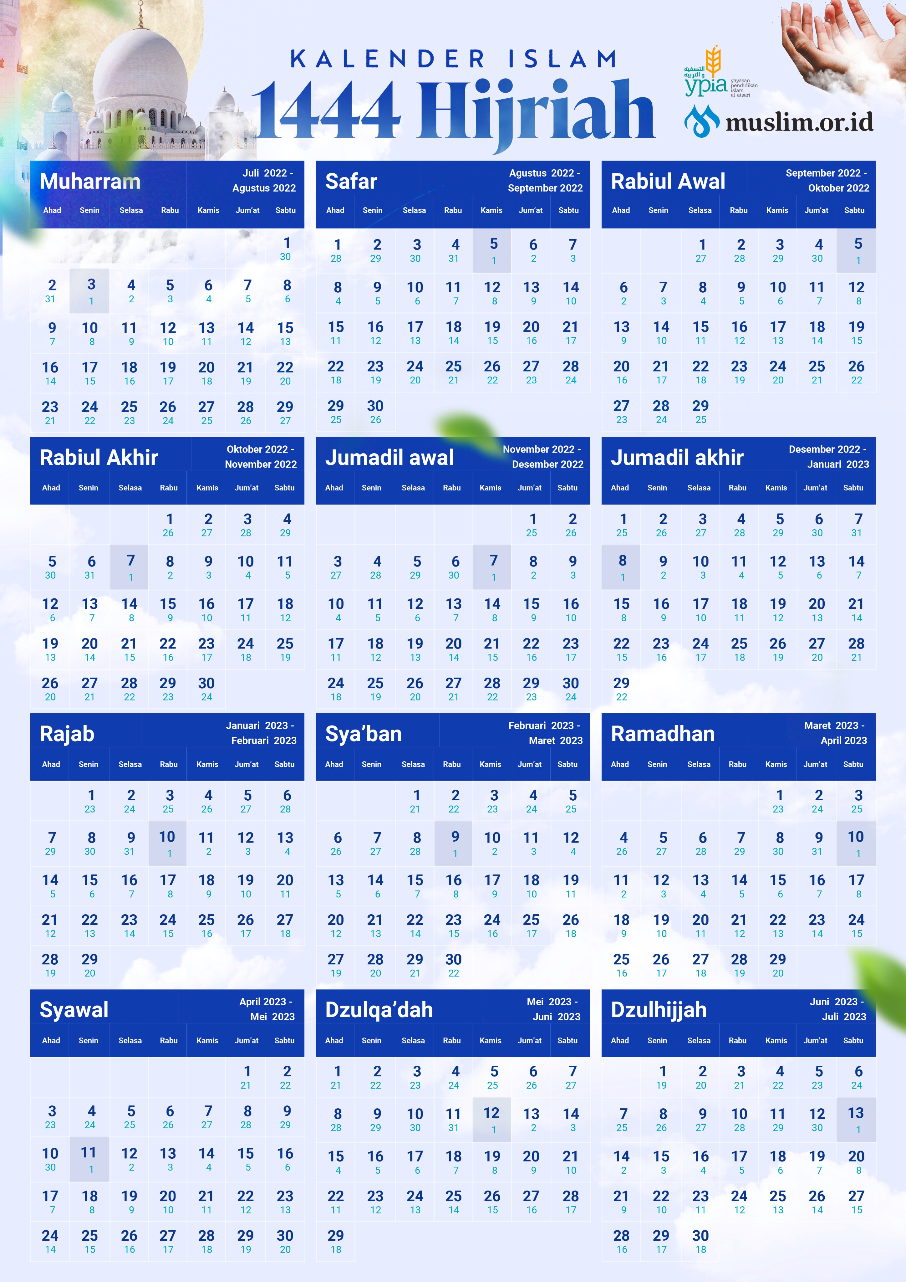 Download Kalender Hijriyah 2022 Lengkap Dan Pdf E