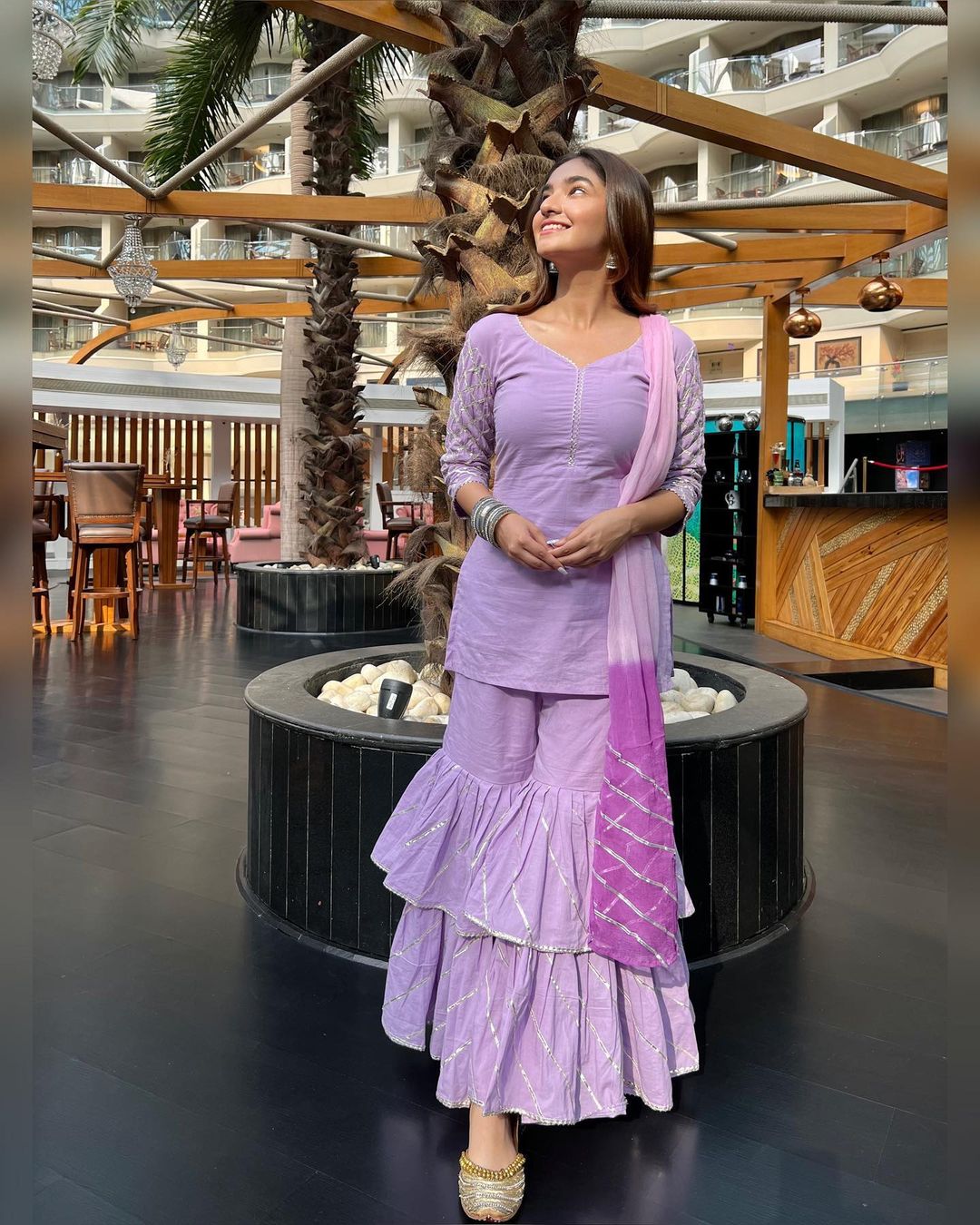 Anushka Sen Photos In Purple Outfit Images Collection Shoutoutly