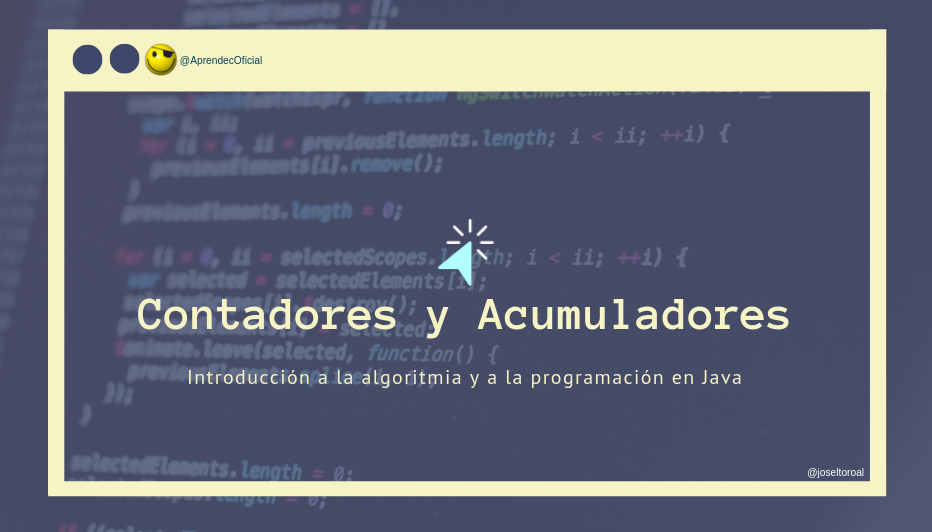 Josel Toro Contadores Y Acumuladores En Java