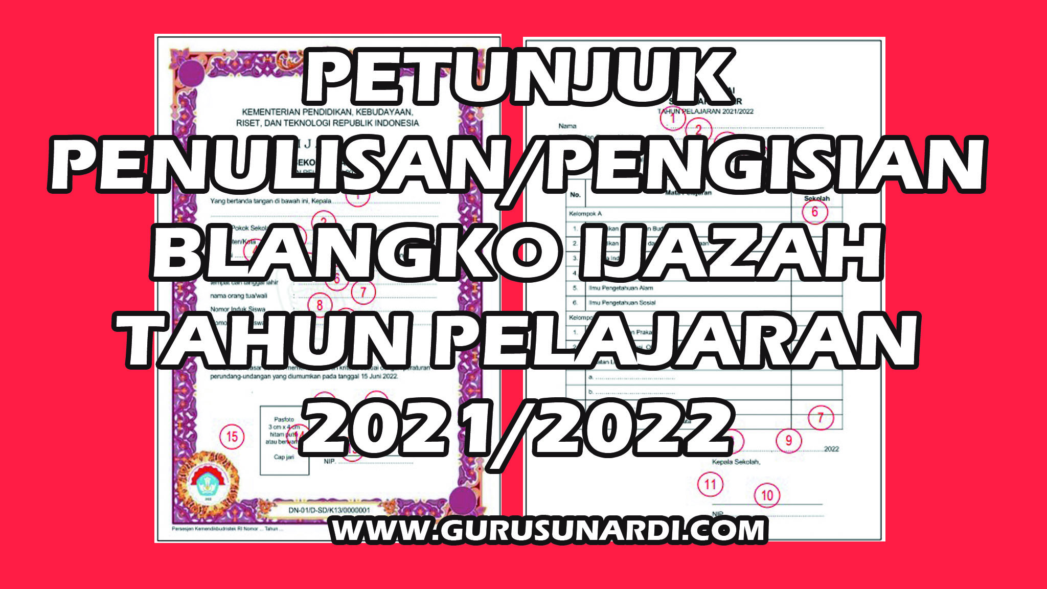 Juknis Penulisan Ijazah Tahun 2022