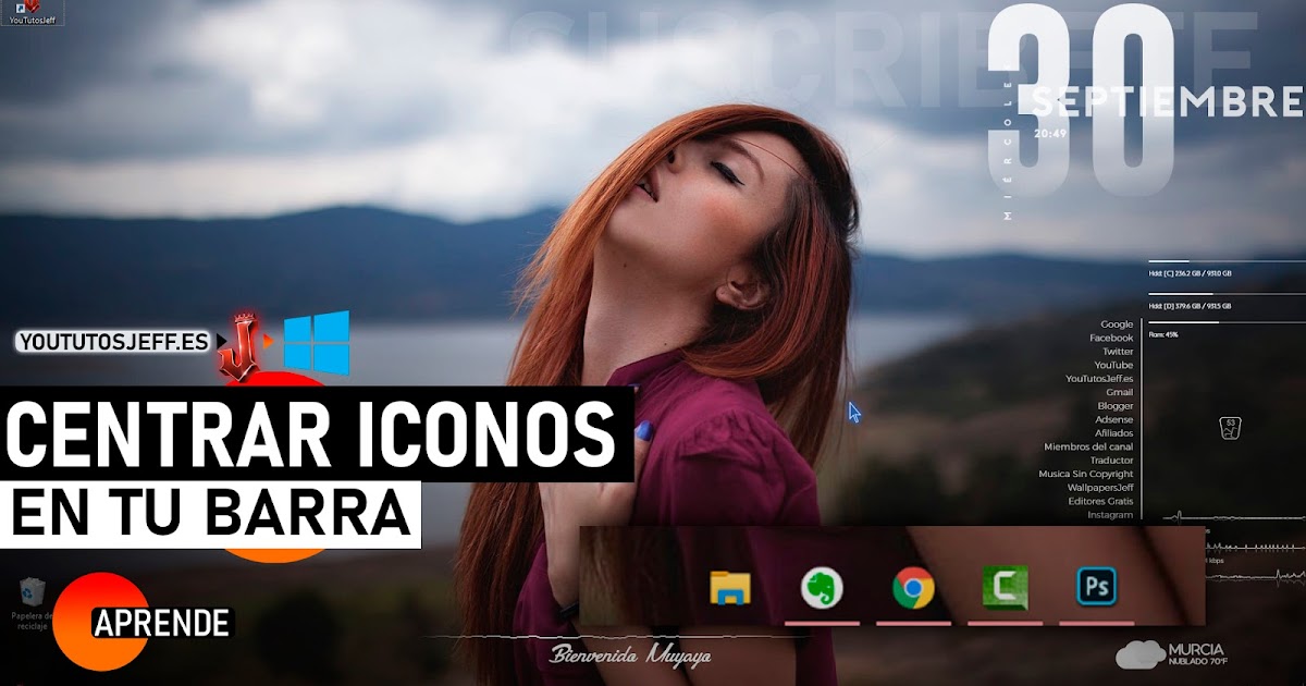 Centrar Iconos En La Barra De Tareas En Windows 10