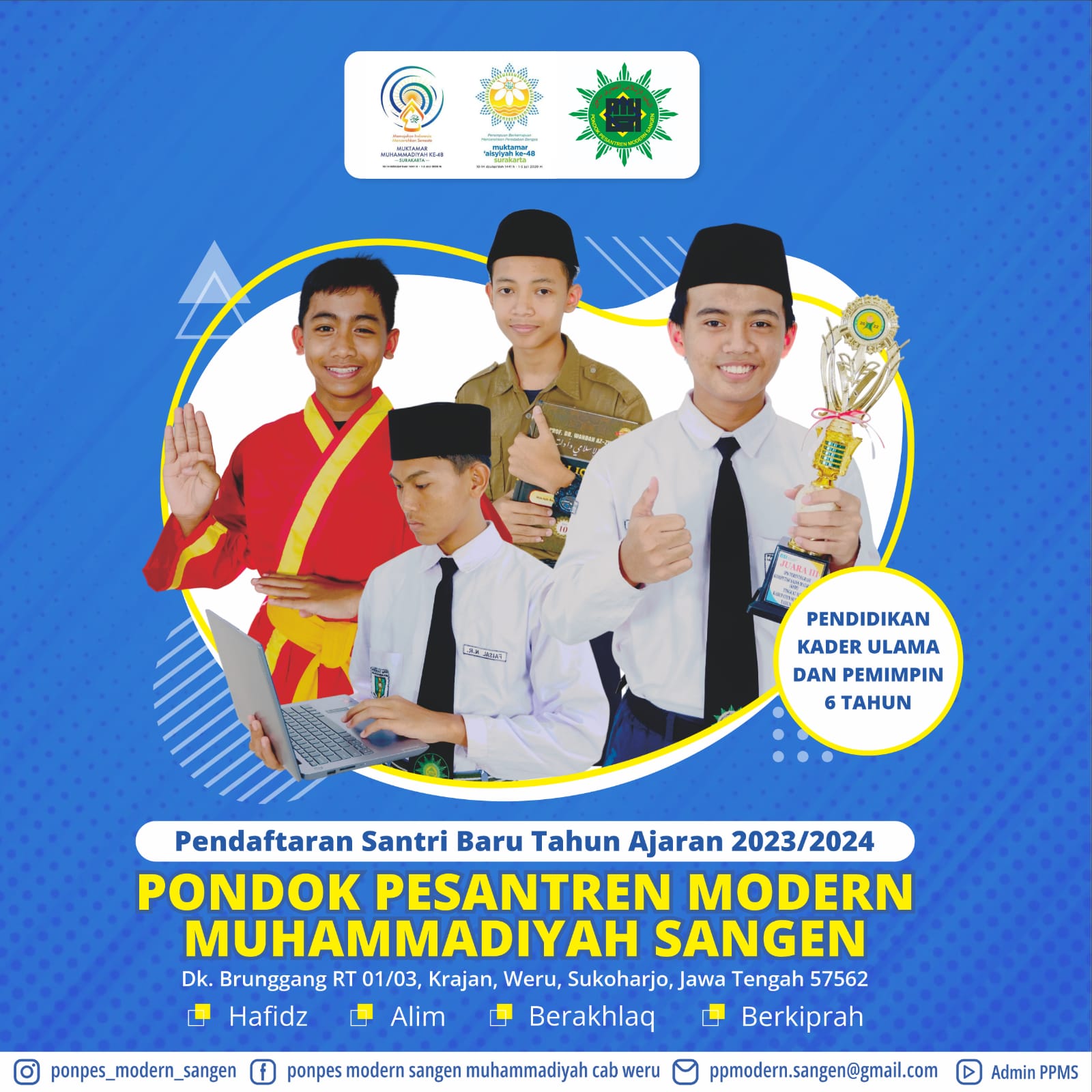 Informasi Pendaftaran Santri Baru Ponpes Modern Muhammadiyah Sangen