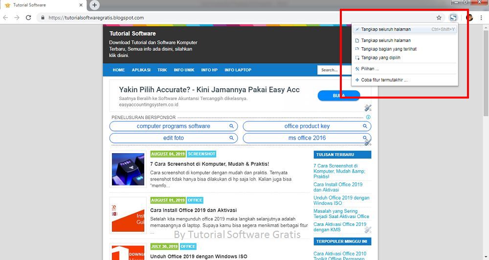 Cara Screenshot Panjang Di Laptop Dengan Praktis Tutorial Software