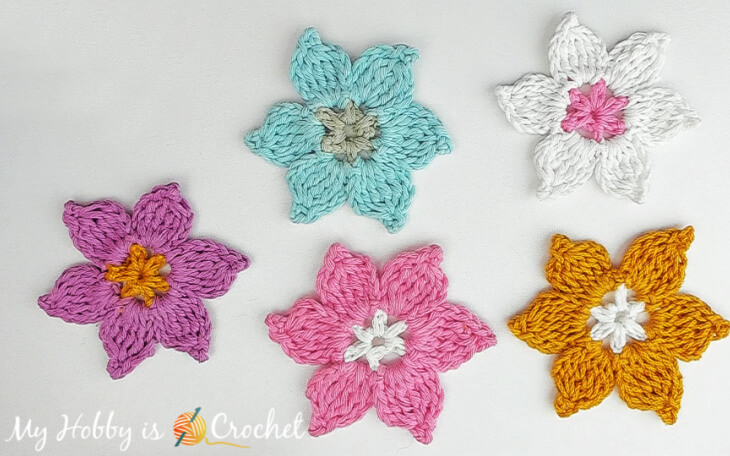 6 Petal Crochet Flower Pattern Home Alqu