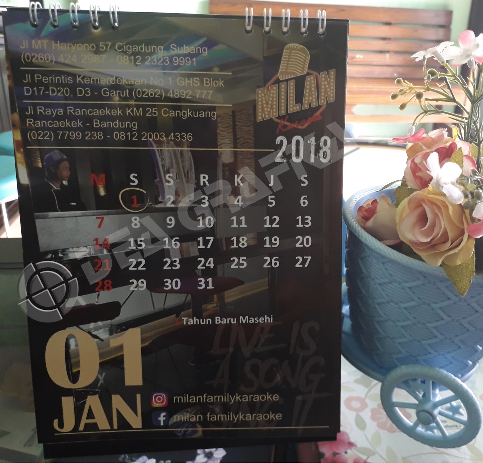 Cetak Kalender Meja Dan Dinding Praktis Cepat Dan Murah Ukuran Kertas