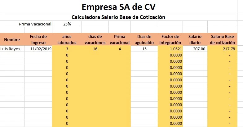 Como Sacar El Salario Base De Cotizacion En Excel Printable Templates