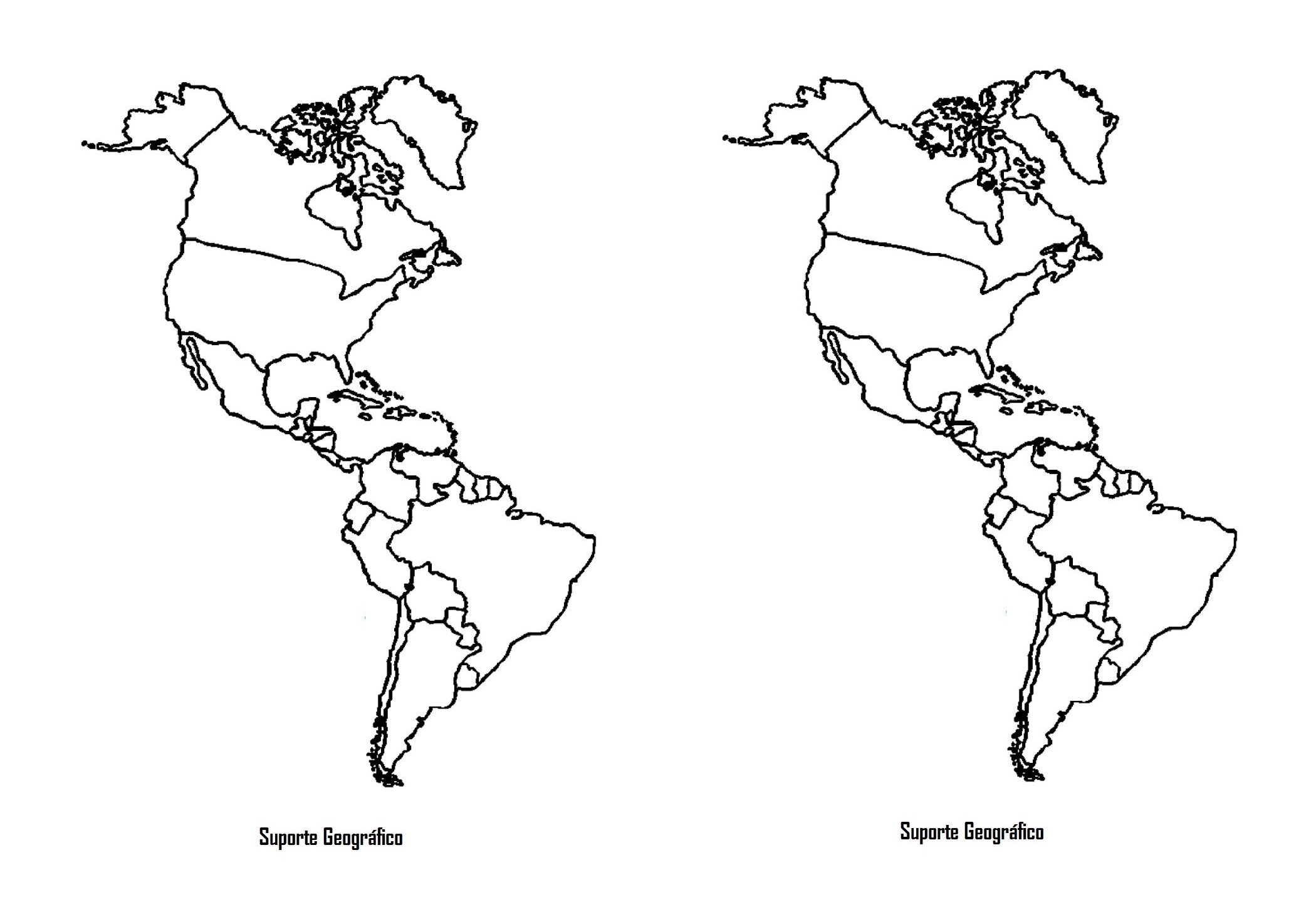 10 Mapas Do Continente Americano Para Colorir E Impri