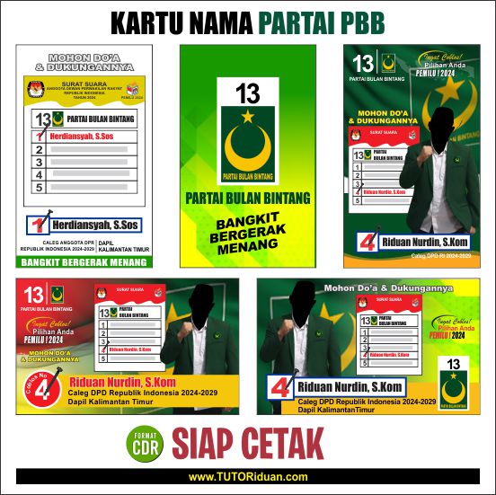 Kumpulan 110 Desain Kartu Nama Caleg Peserta Pemilu 2