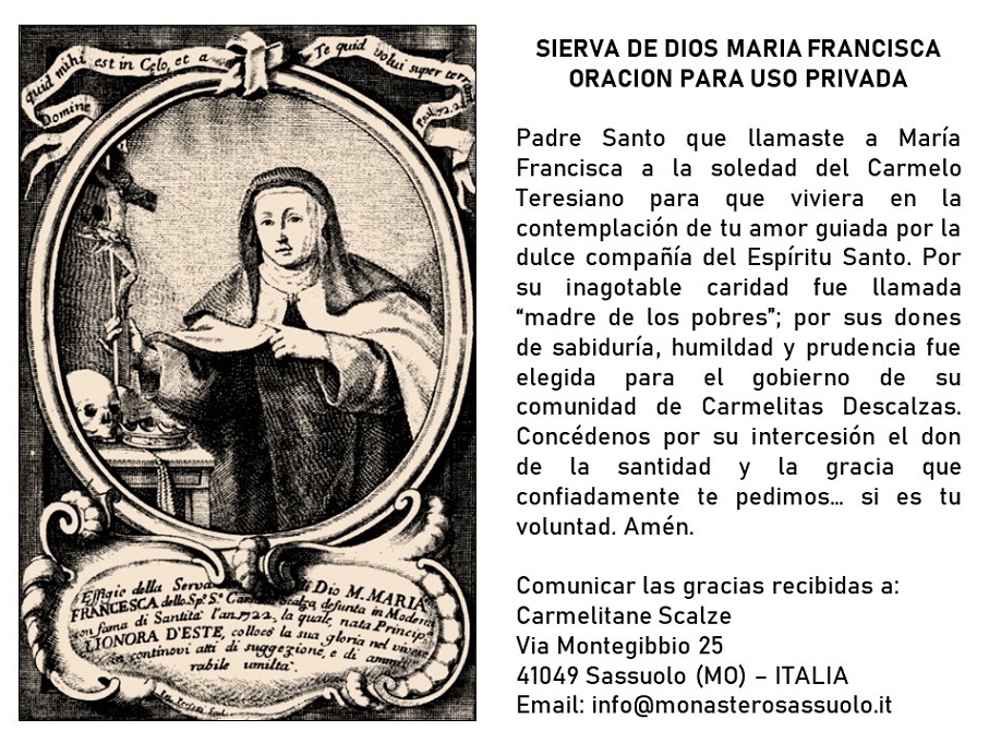 Santidad Carmelitana Cuando Los Santos Son Amigos Maria Francisca