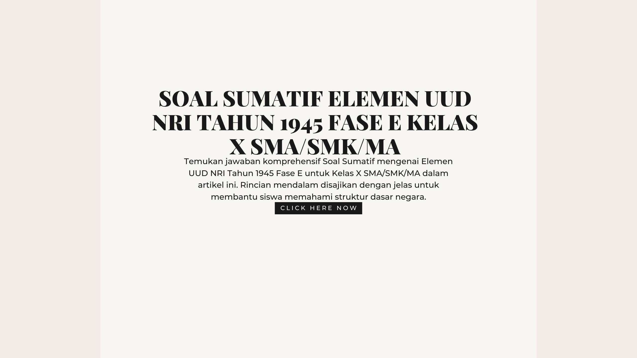 Soal Sumatif Elemen Uud Nri Tahun 1945 Fase E Kelas X Smasmkma