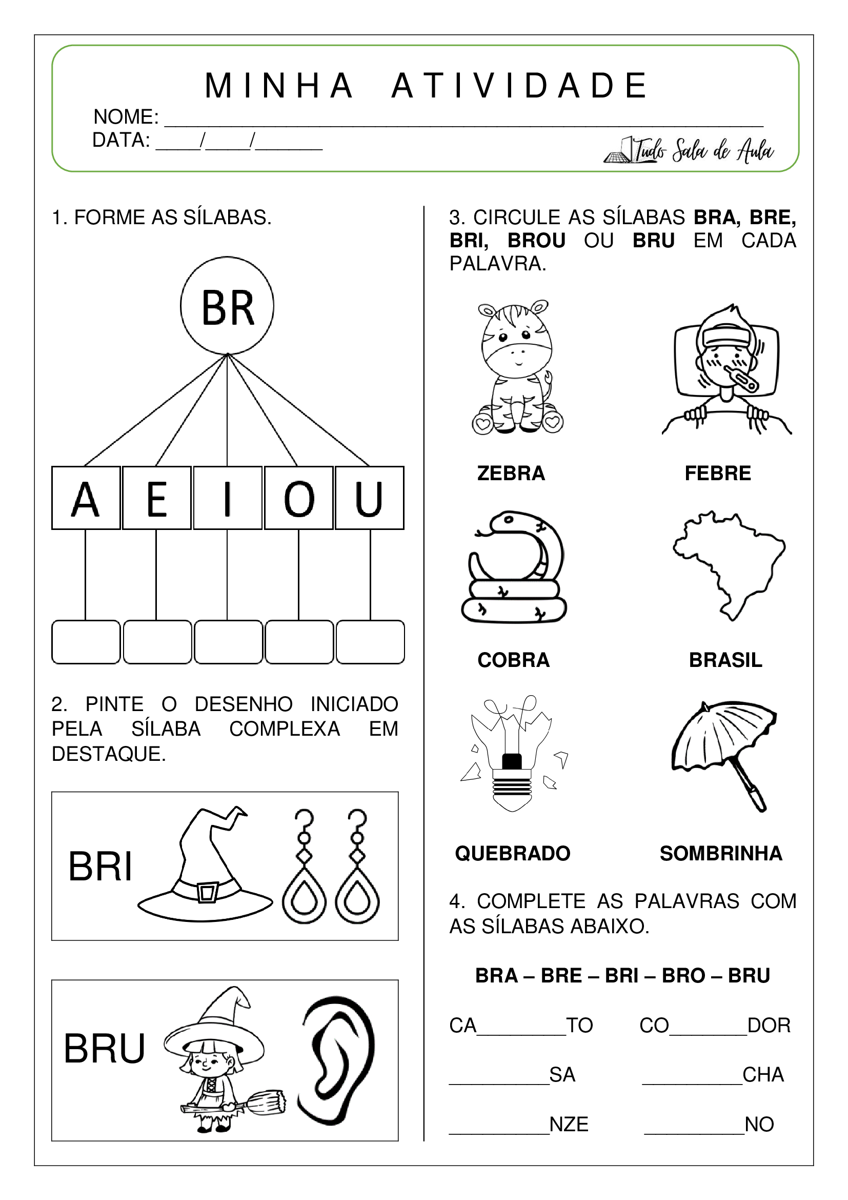 7 Ideias De Silabas Complexas Silabas Complexas Ativi