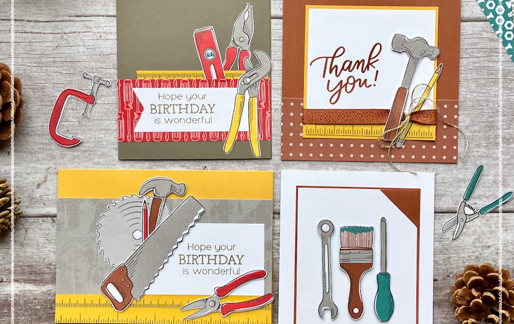 All Things Stampy Six Card Designs Using Trusty Toolbox Free Stampin