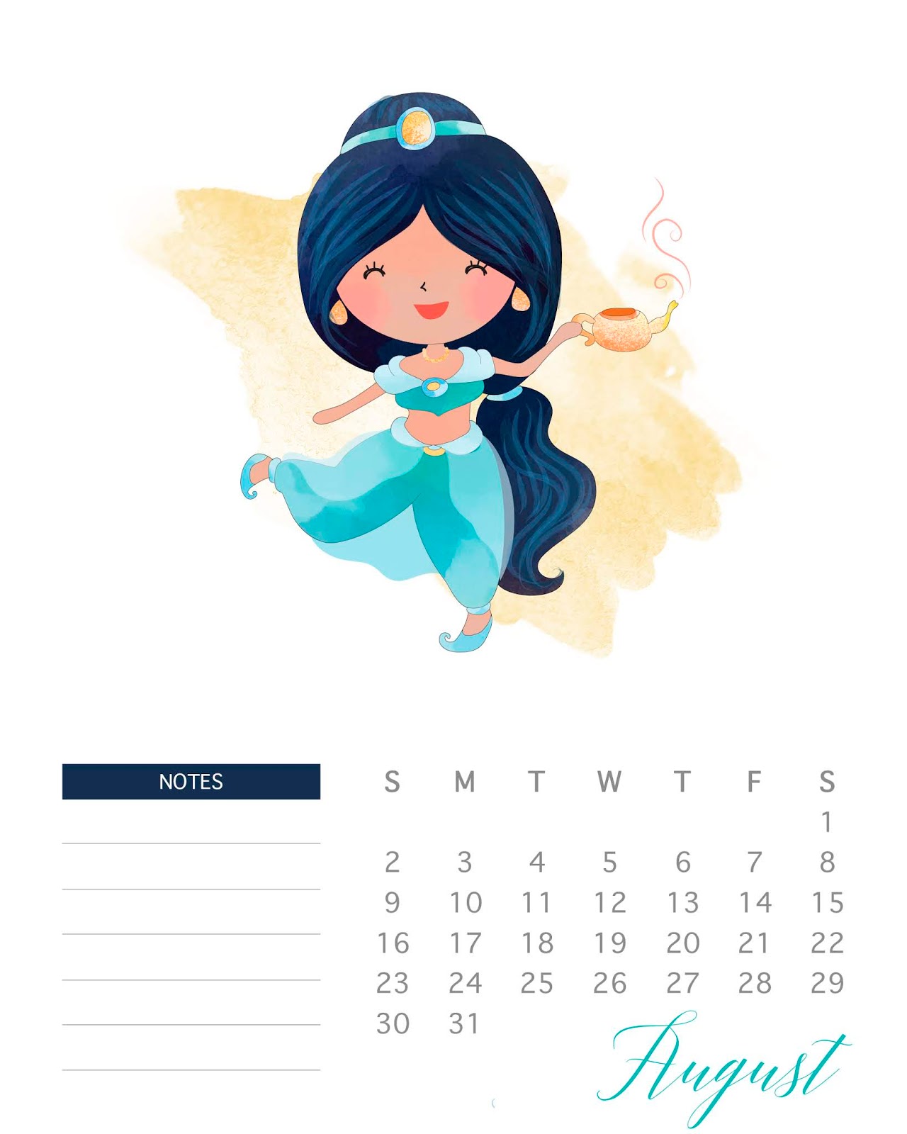 Princesas Disney Calendario 2020 Para Imprimir Gratis Ideas Y