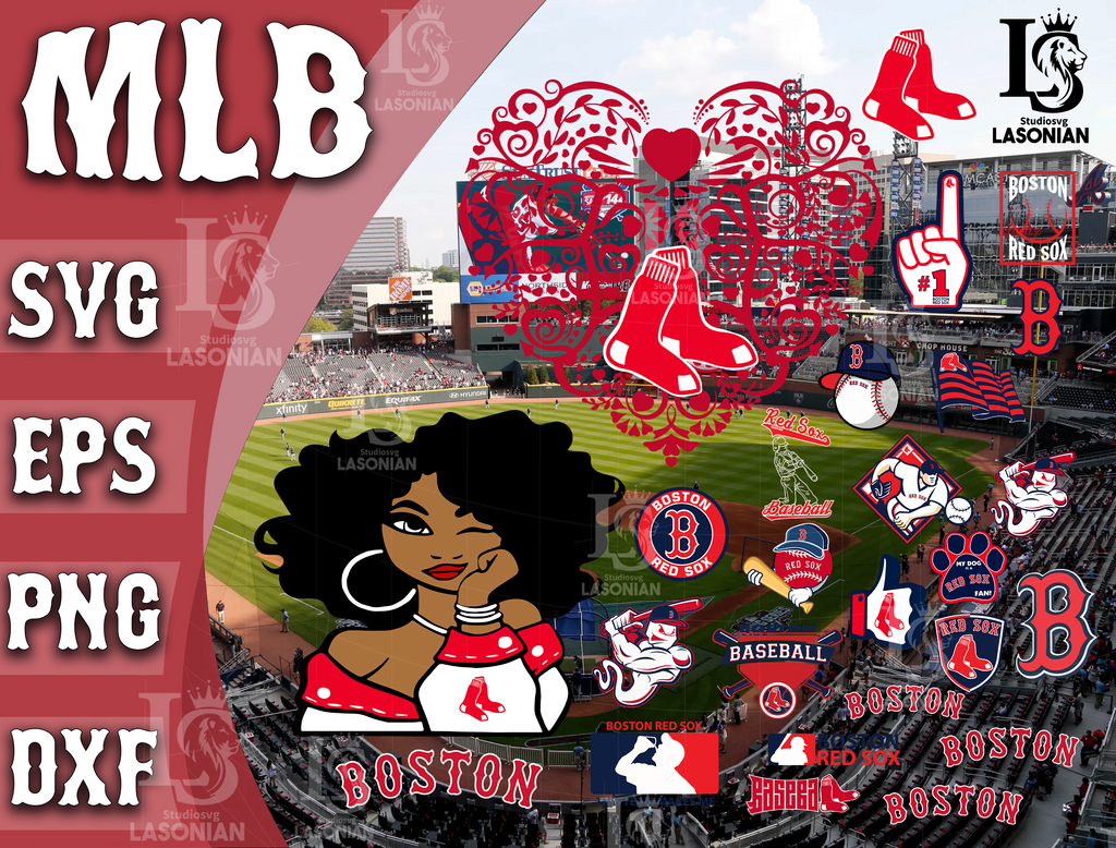 Boston Red Sox Svg Files Cricut Silhouette Studio Digital Cut Files