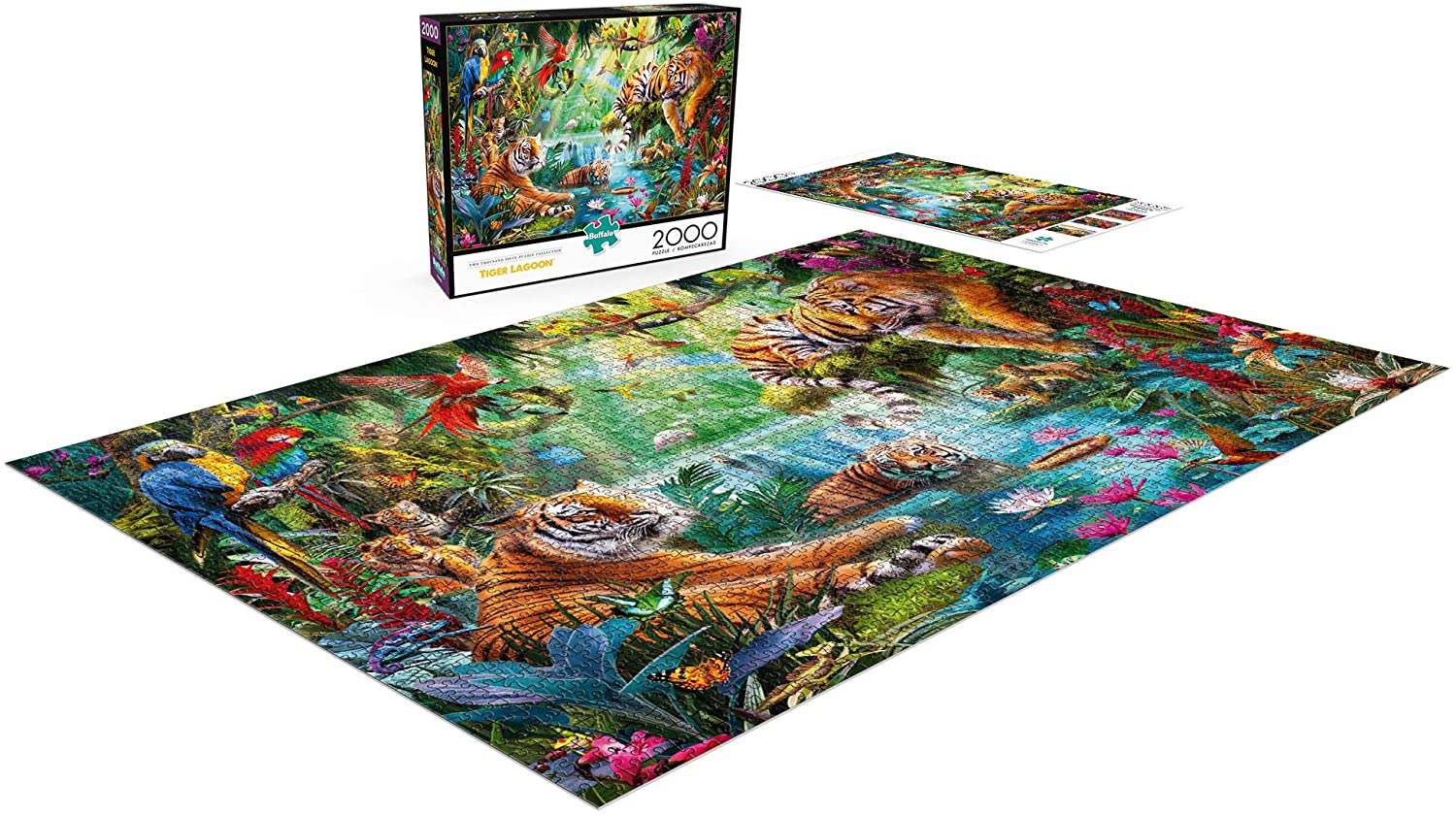 Buffalo Games Tiger Lagoon 2000 Piece Jigsaw Puzzle I Love Puzzles