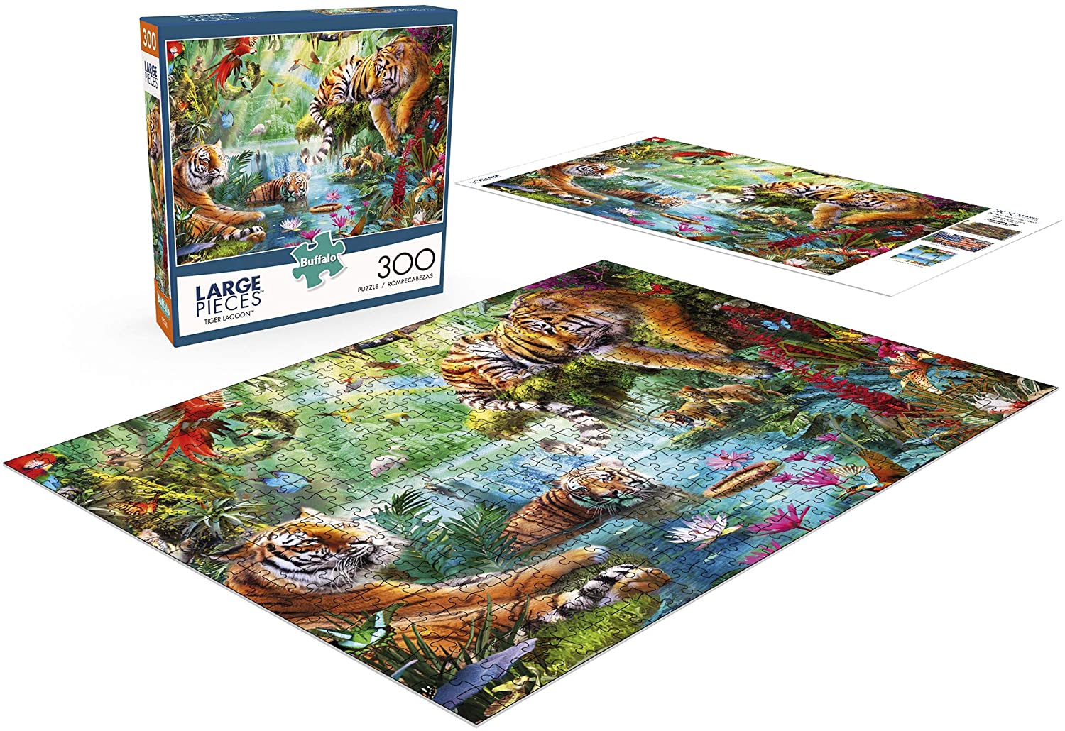 Buffalo Games Tiger Lagoon 300 Large Piece Jigsaw Puzzle I Love