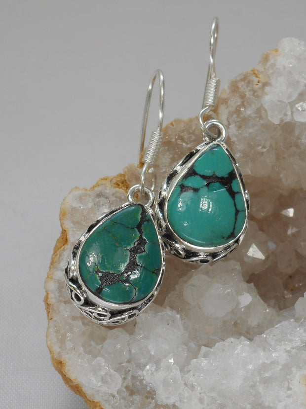 Tibetan Turquoise Earring Set 1 Andrea Jaye Collection