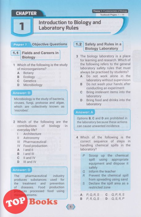 Topbooks Ilmu Bakti Q And A Spm Biology Form 4 And 5 Kssm 2023