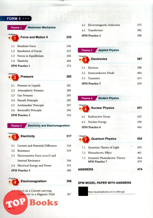 Topbooks Pelangi Focus Spm Physics Form 4 5 Kssm Dlp 2023