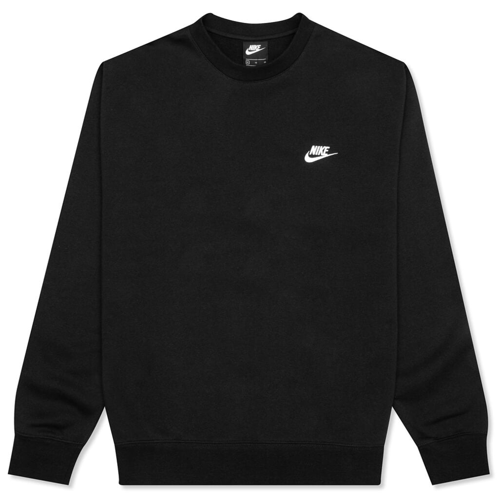 Nike Sportswear Club Fleece Crew Blackwhite Feature